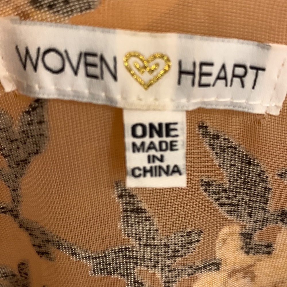 Woven Heart Short Duster With Yellow And Brown Velvet… - Gem